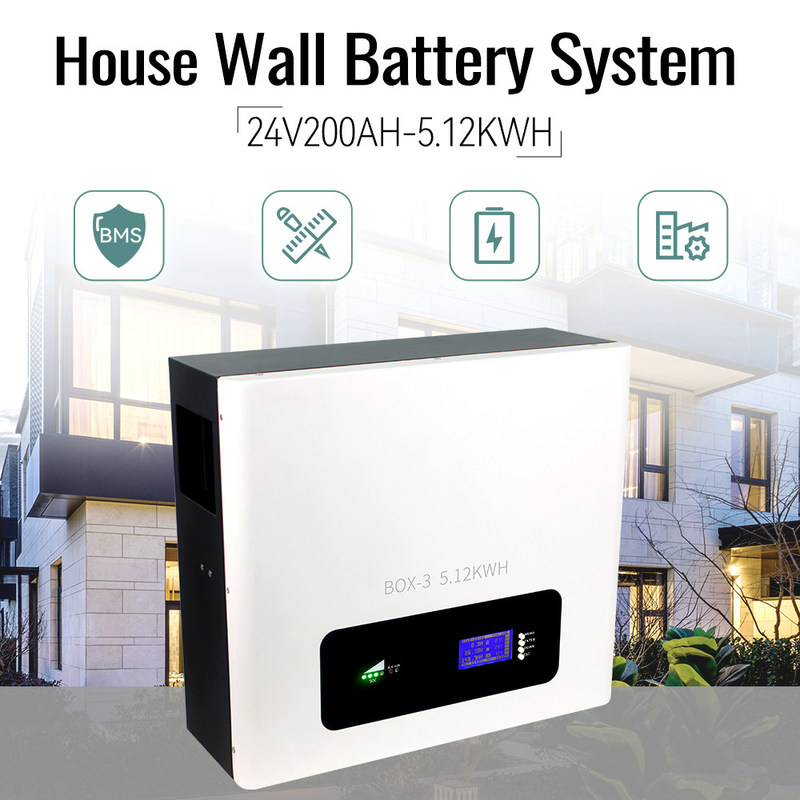 Wall Mount Solar Residential Storage Battery System 24V 5kwh For Energy ...